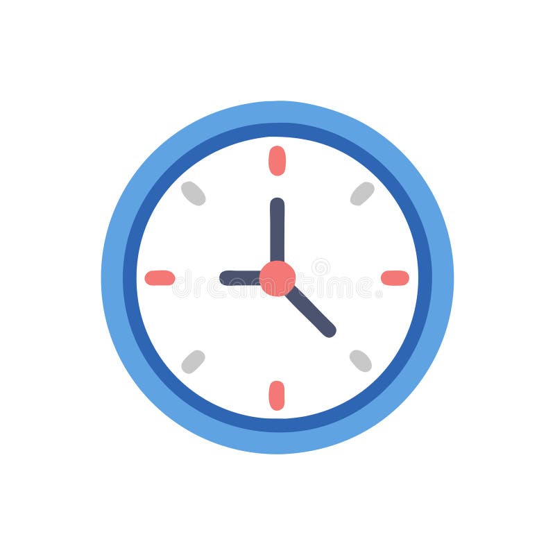 Creative Compact Minimal Clock Design Stock Vector - Illustration of ...