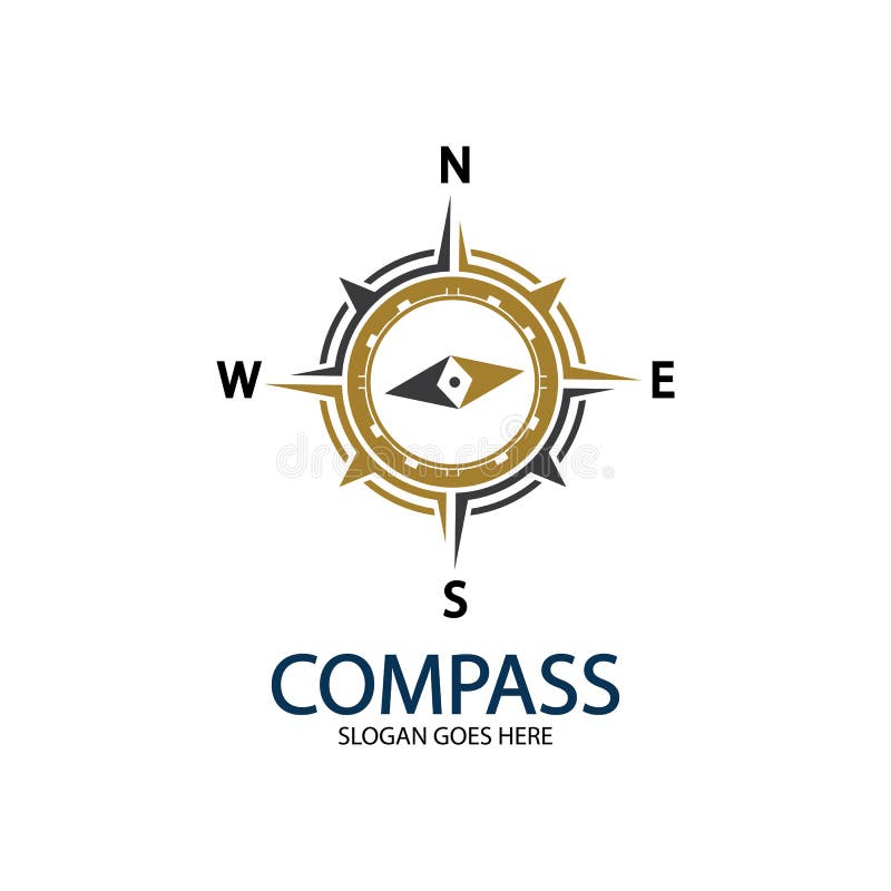 Creative Compass Concept Logo Design Template Stock Vector ...