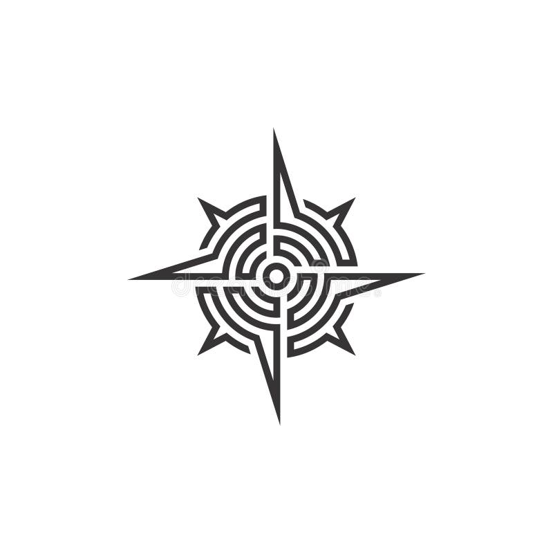 Creative Compass Concept Logo Design Template Stock Vector ...