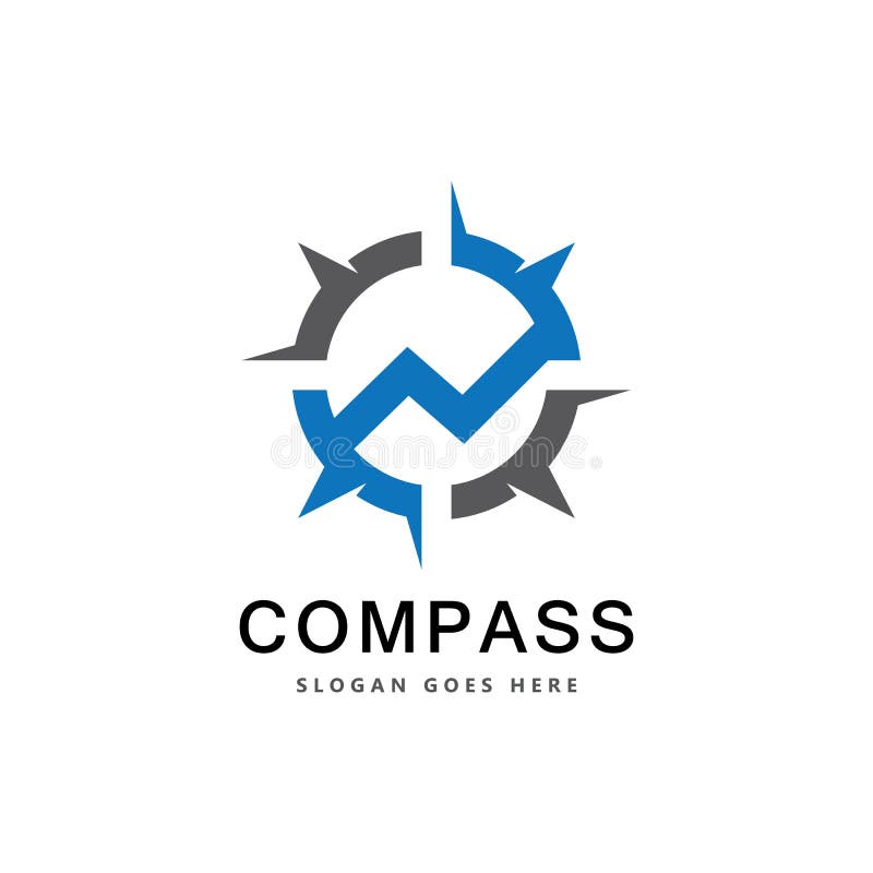 Creative Compass Concept Logo Design Template Stock Vector ...