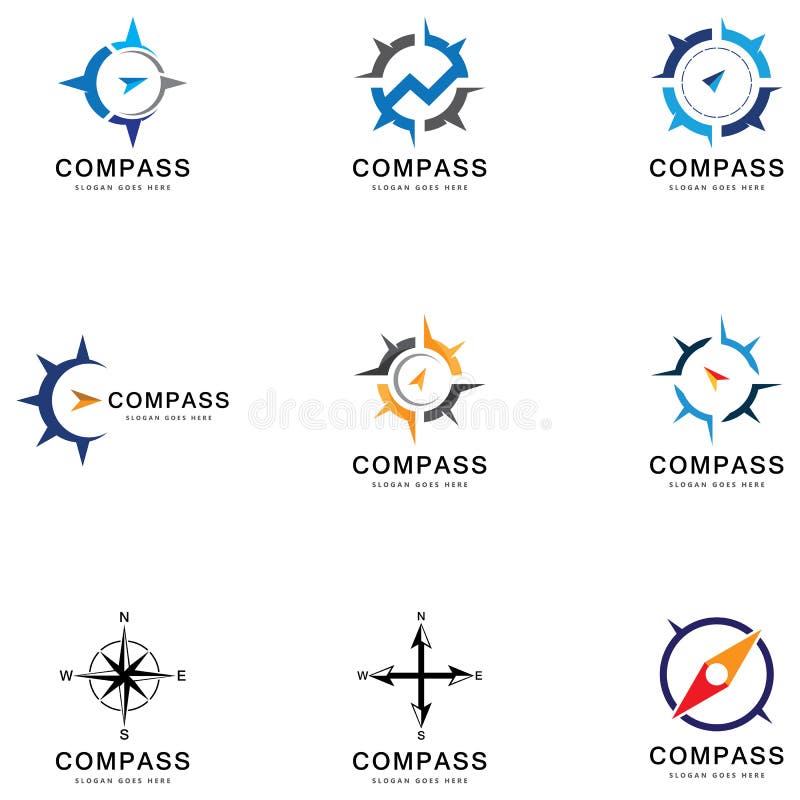 Creative Compass Concept Logo Design Template. Stock Vector ...