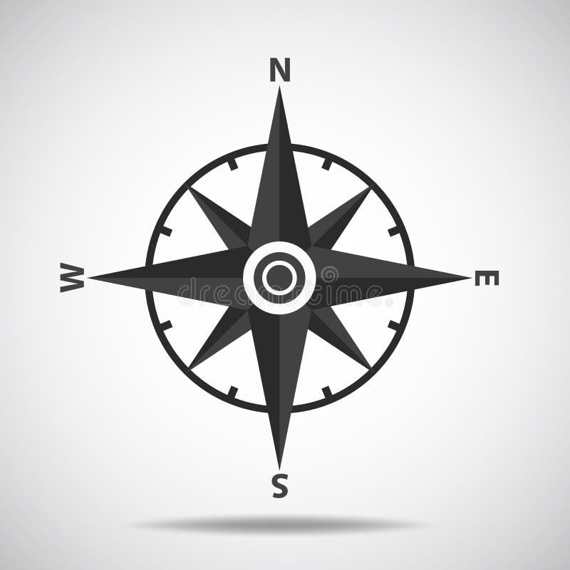 Compass Icon Vector Simple Design Stock Vector - Illustration of symbol ...