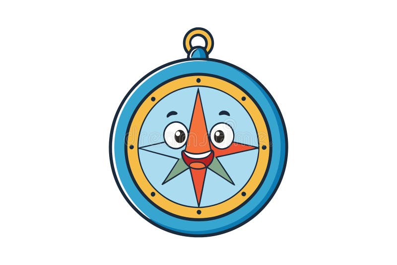 Creative Compass Illustration Featuring a Playful Design, Perfect for ...