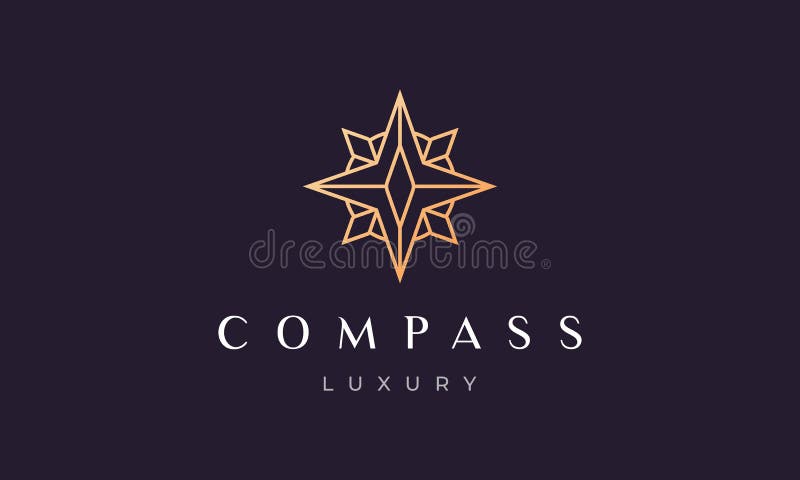 Creative Compass Logo Concept with Modern and Luxury Style Stock Vector ...