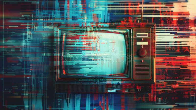 Fusion of Analog and Digital Eras: TV Static and Digital Glitch ...