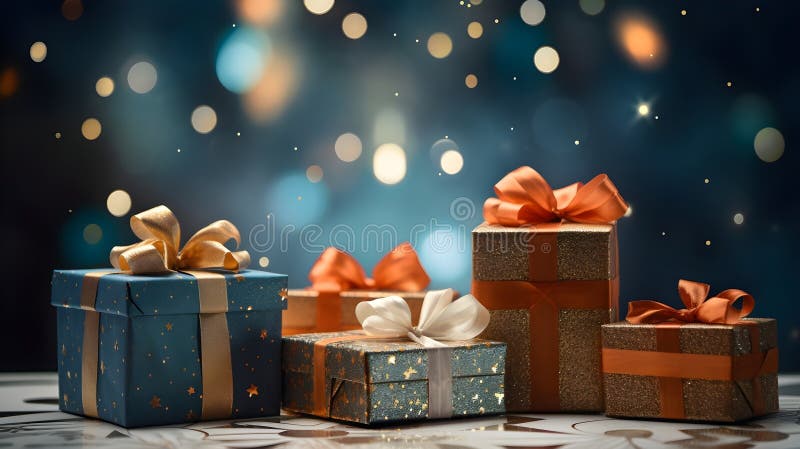A Creative Composition of Elegantly Wrapped Presents Arranged in an ...
