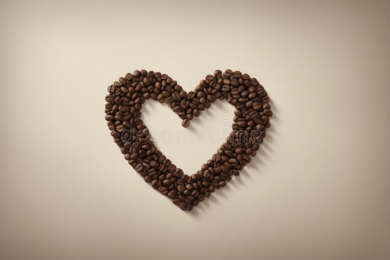 A Creative Composition Features Coffee Beans Arranged in the Shape of a ...