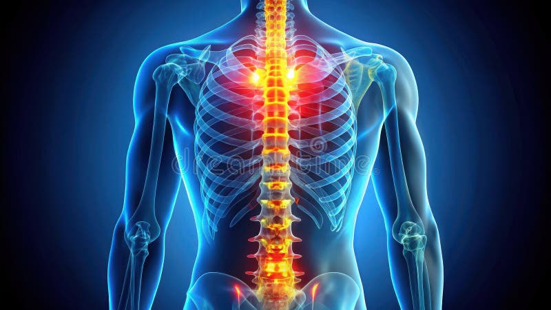 Anatomical Rendering of Human Thoracic and Lumbar Spine with Emphasis ...