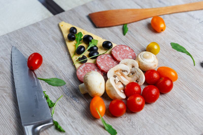 Creative Composition of Ingredients Stock Photo - Image of lunch ...