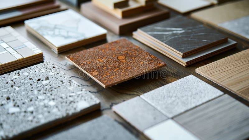 Creative Composition of Interior Material Samples Contains Panels and ...