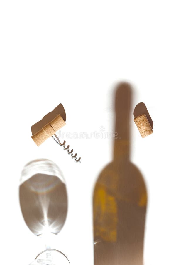 Creative Composition Made of Champagne Corks on Beige Sunlit Background ...