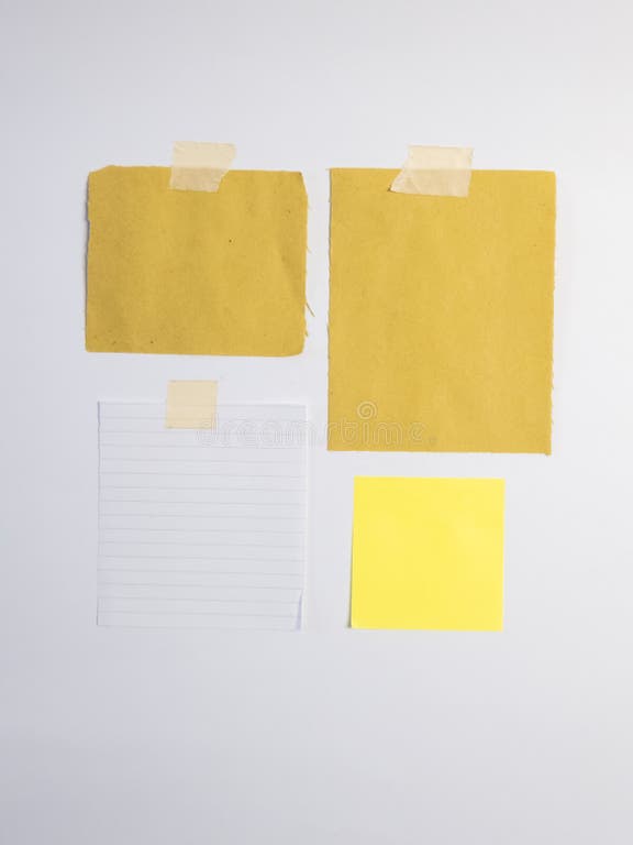 Creative Composition of Paper Notes and Sticky Notes on a White ...