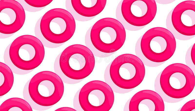 Creative Composition Pattern of Pink Rubber Circles for Swimming on a ...