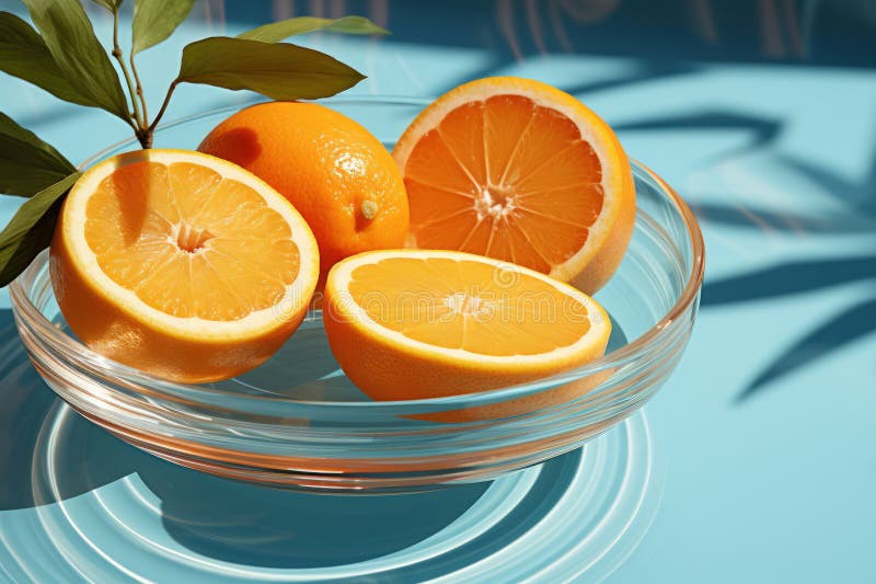 Creative Composition: Playful Orange Fruit Shadow - Generative AI Stock ...