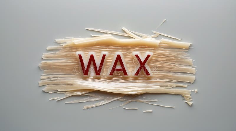 Textured Design Featuring the Word Wax Crafted from Strips on a Neutral ...