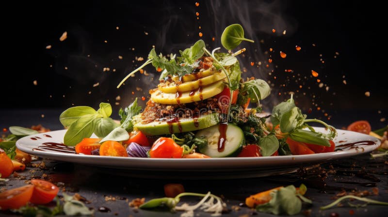 A Creative Composition of Unique Combinations of Dishes, Emphasizing ...