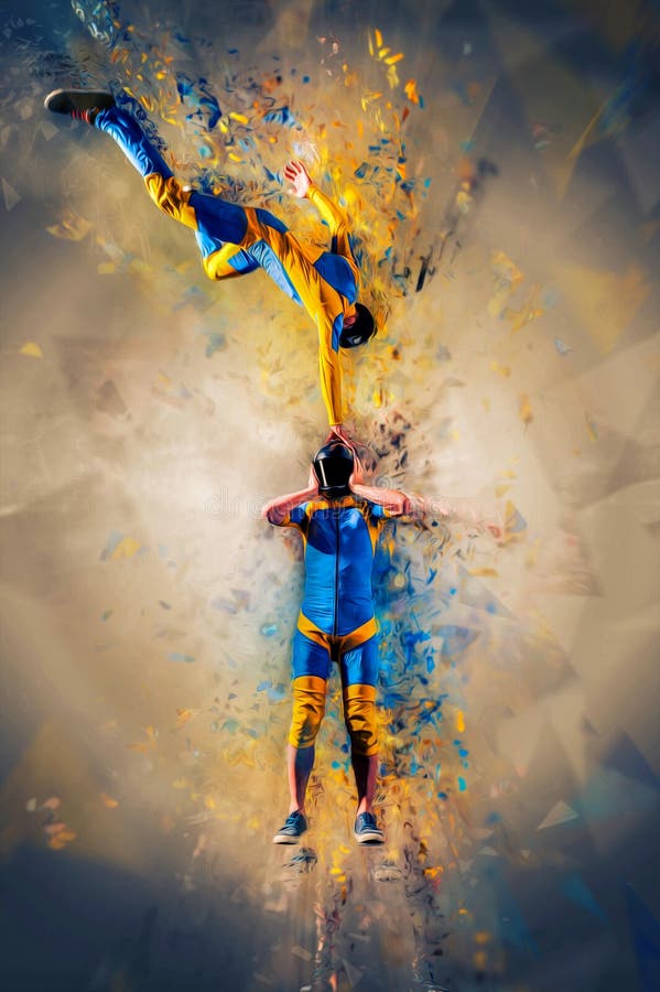 Creative. Computer Graphics Create an Illustration of an Active ...