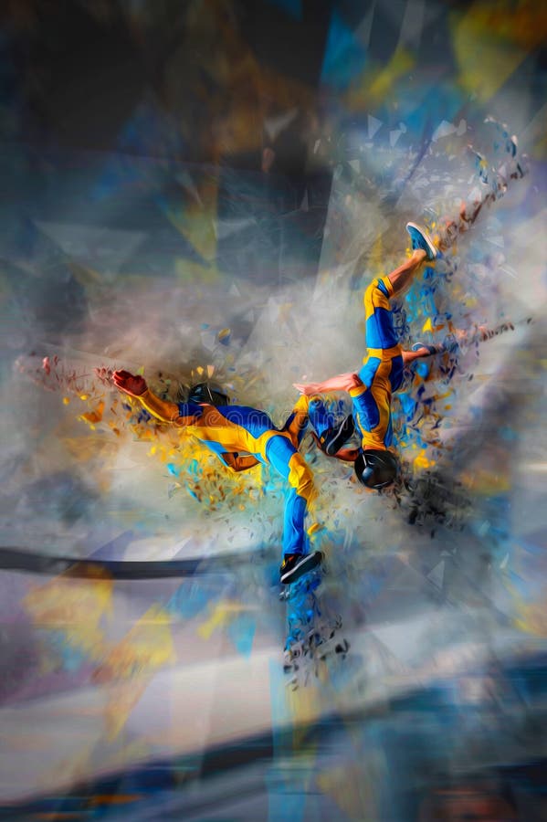 Creative. Computer Graphics Create an Illustration of an Active ...