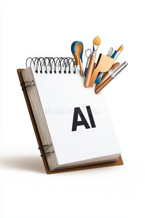 Creative Concept of Artificial Intelligence with Tools and Notebook for ...
