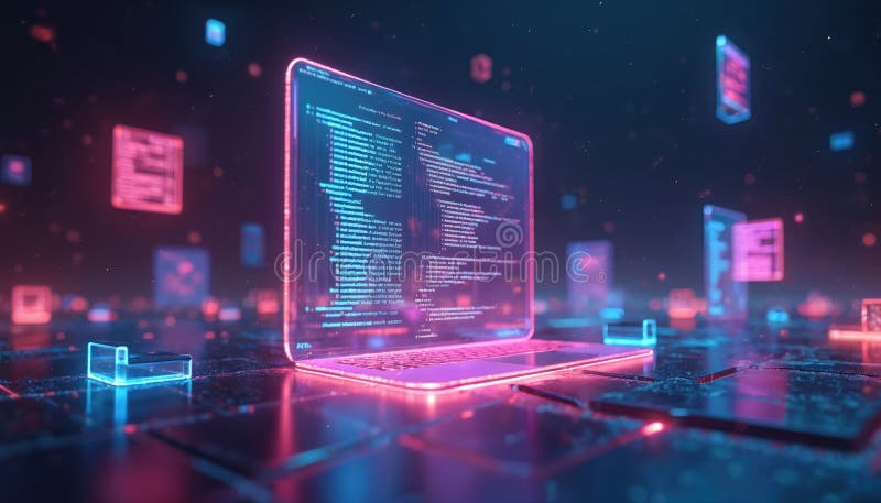 Creative Concept of Assembling Web Page from Modules on Screen. Web ...