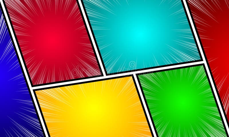 Creative Concept of Blank Pop Art Style Comic, Layout Template with ...