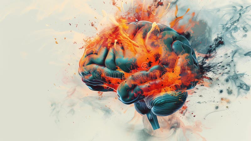 Colorful human brain stock illustration. Illustration of inspiration ...