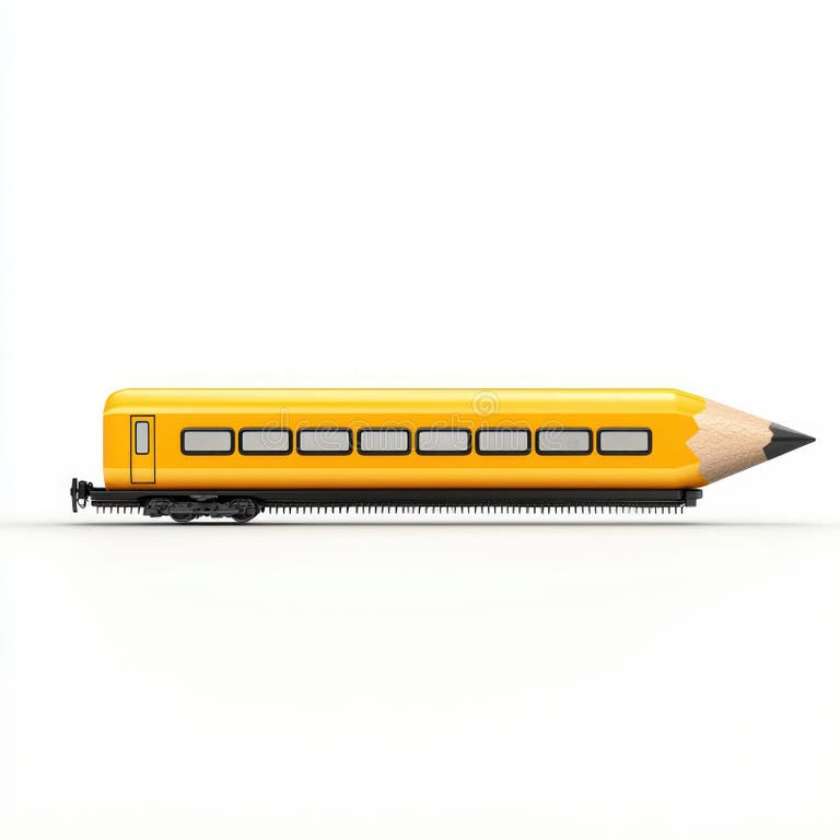 Pencil Train Concept stock illustration. Illustration of tool - 367243994