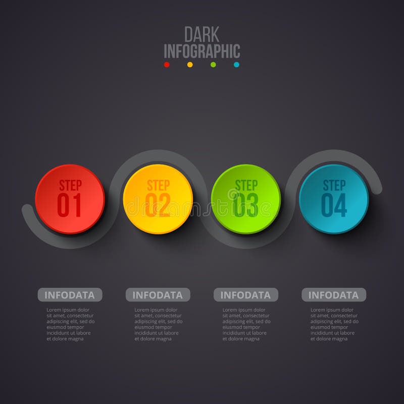 Creative Concept for Dark Infographic. Business Data Visualization ...
