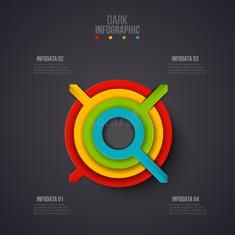 Creative Concept for Dark Infographic. Business Data Visualization ...