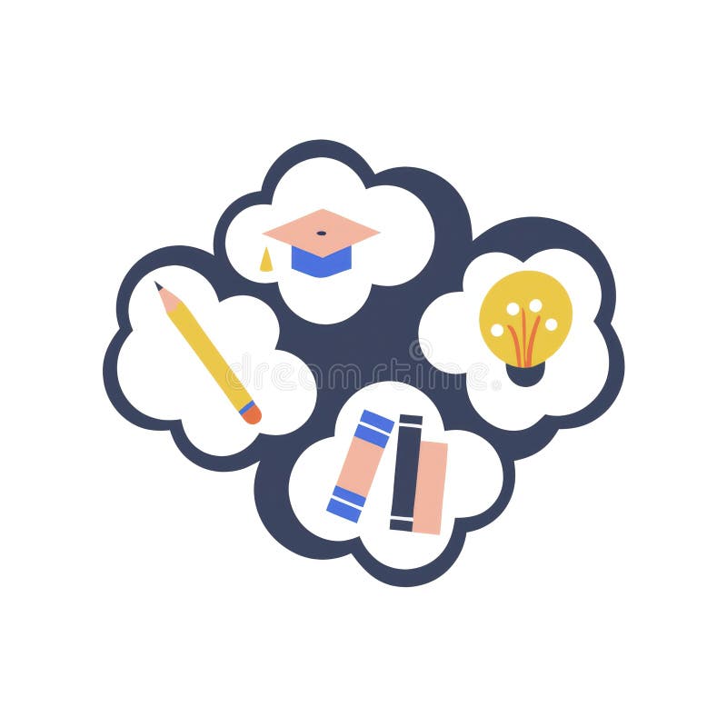 Creative Concept of Education with Icons Representing Knowledge and ...