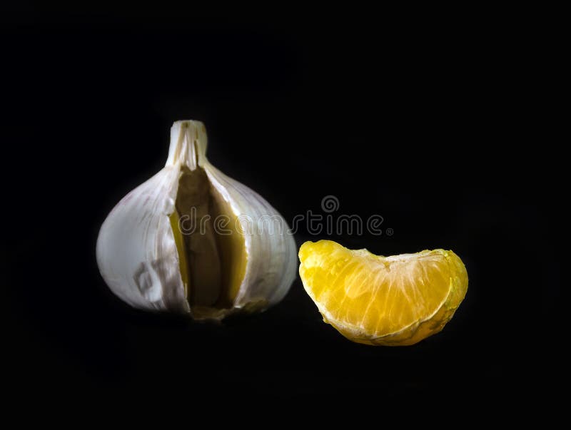 Creative Concept with Garlic Stock Image - Image of restaurant ...
