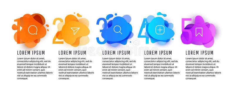 Creative Concept of Gradient Graph Elements, Diagrams Stock ...