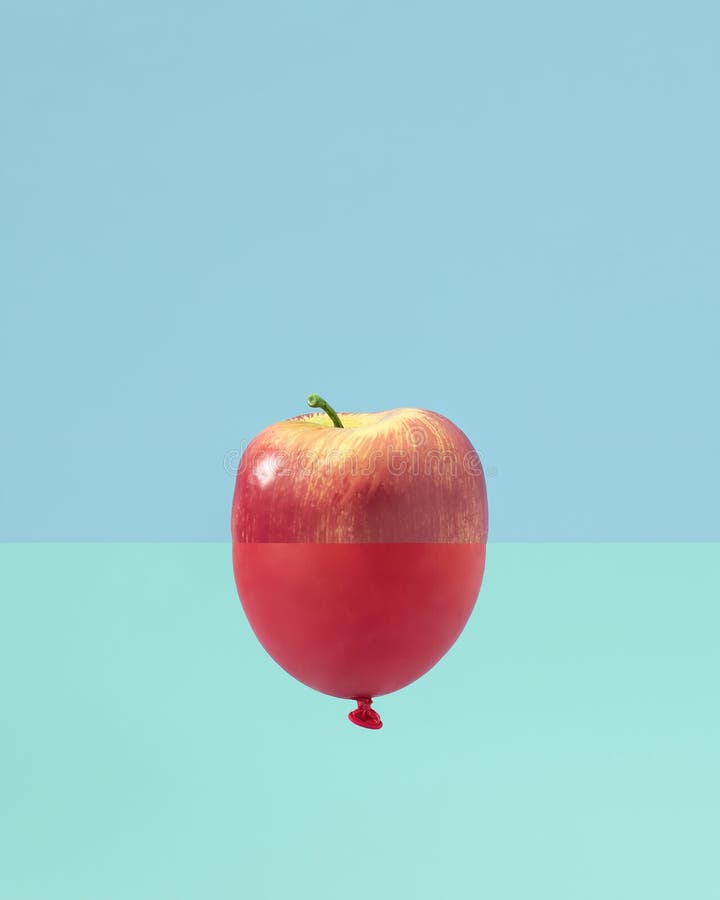 Apple Hot Air Balloon stock image. Image of balloon, apple - 3378707