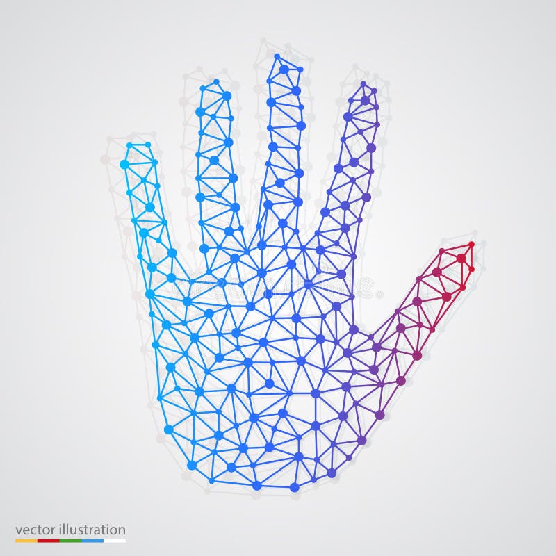Creative Concept of the Human Hand Stock Vector - Illustration of ...