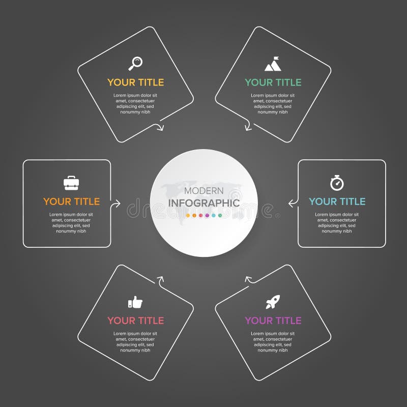 Creative Concept for Infographic Element Vector 6 Options, Steps, List ...