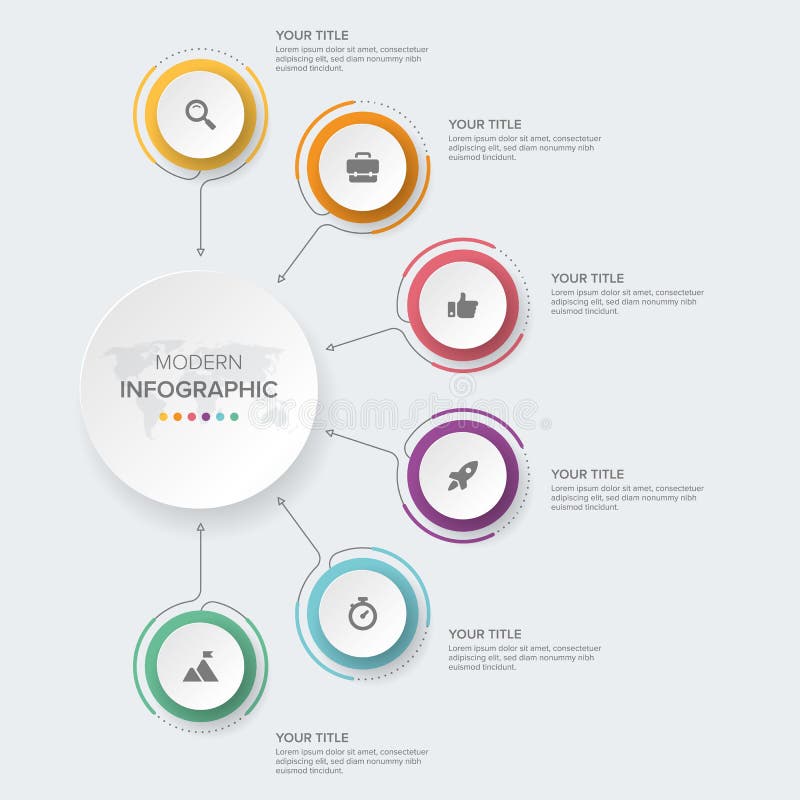 Creative Concept for Infographic Element Vector 6 Options, Steps, List, Process. Abstract ...