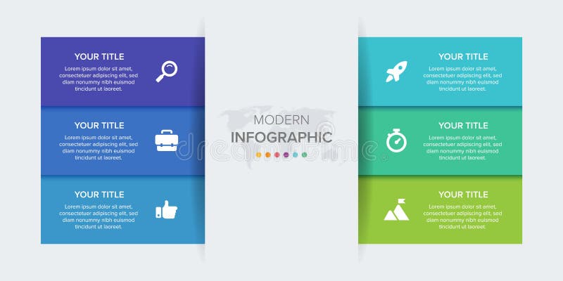 Creative Concept for Infographic Element Vector 6 Options, Steps, List ...