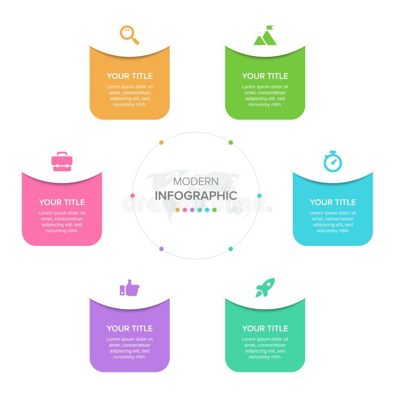 Creative Concept for Infographic Element Vector 6 Options, Steps, List ...