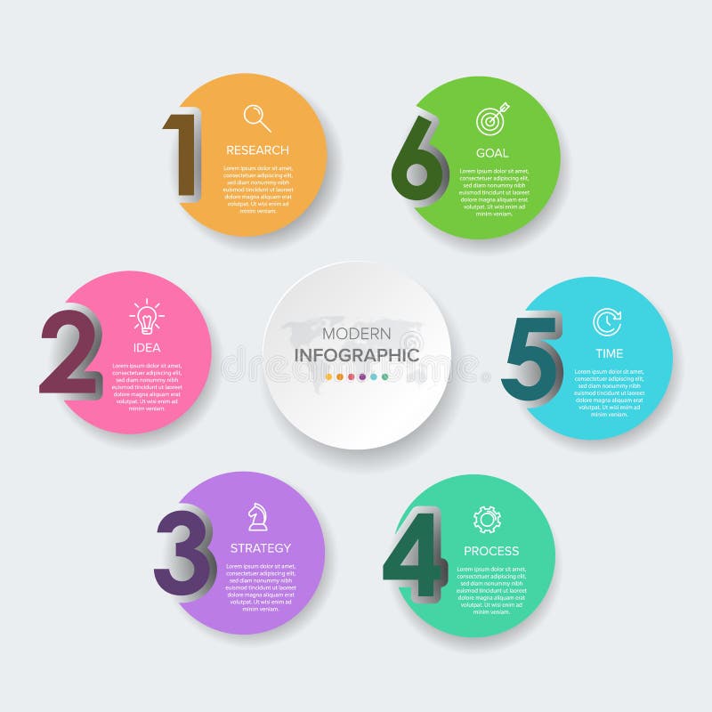 Creative Concept for Infographic Element Vector 6 Options, Steps, List ...