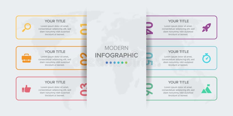 Creative Concept for Infographic Element Vector 6 Options, Steps, List ...