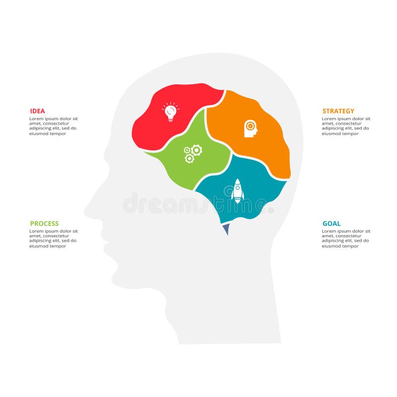 Creative Concept for Infographic with 4 Steps, Options, Parts or ...