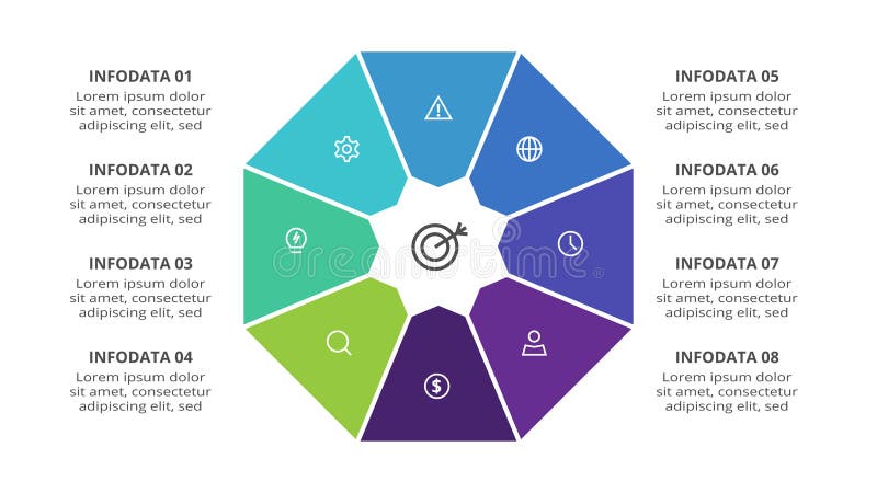 Creative Concept for Infographic with 8 Steps, Options, Parts or ...