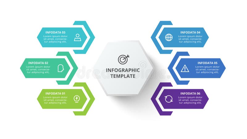 Creative Concept for Infographic with 6 Steps, Options, Parts or ...
