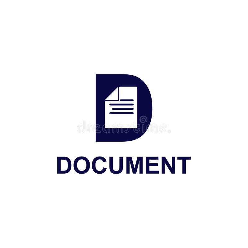 Creative Concept Letter D Document Logo, D Letter Document Icon Logo ...