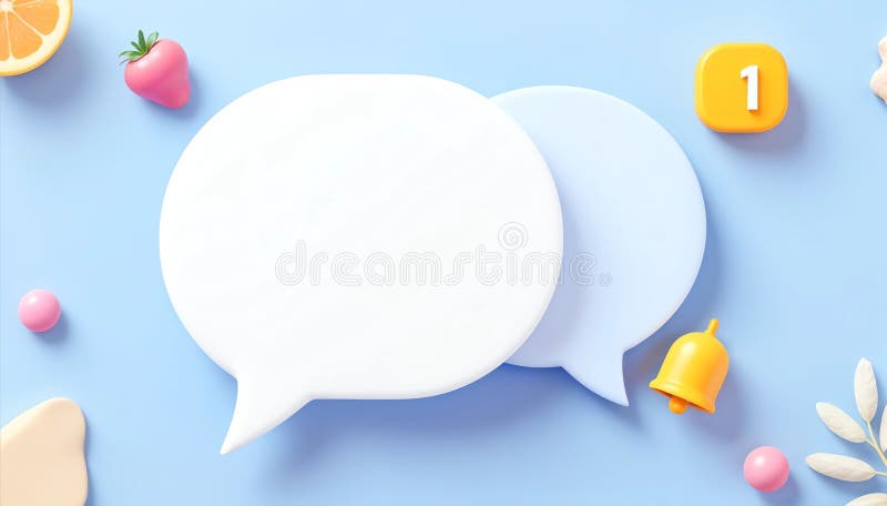 Creative Concept of Online Messaging and Notifications Stock Illustration - Illustration of ...