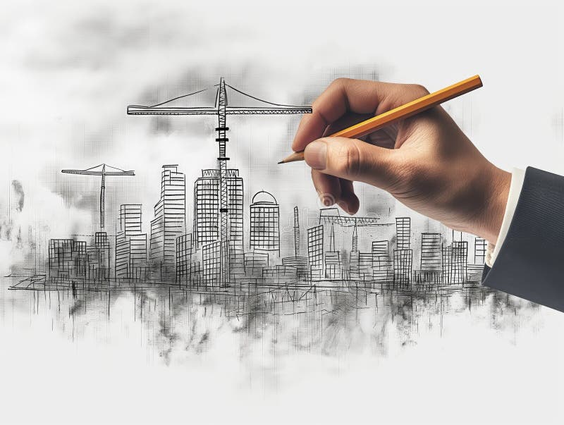Creative Concept of Urban Development Stock Illustration - Illustration ...