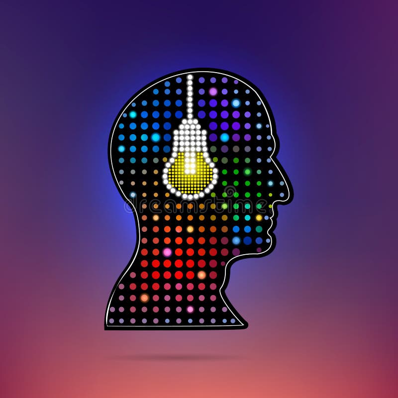 Creative Concept Vector Head Silhouette for Web and Mobile Applications ...