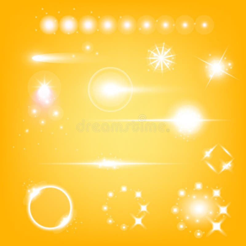 Creative Concept Vector Set of Glow Light Effect Stars Bursts with ...