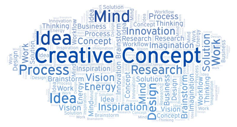 Creative Thinking Word Cloud, Made with Text only. Stock Illustration ...