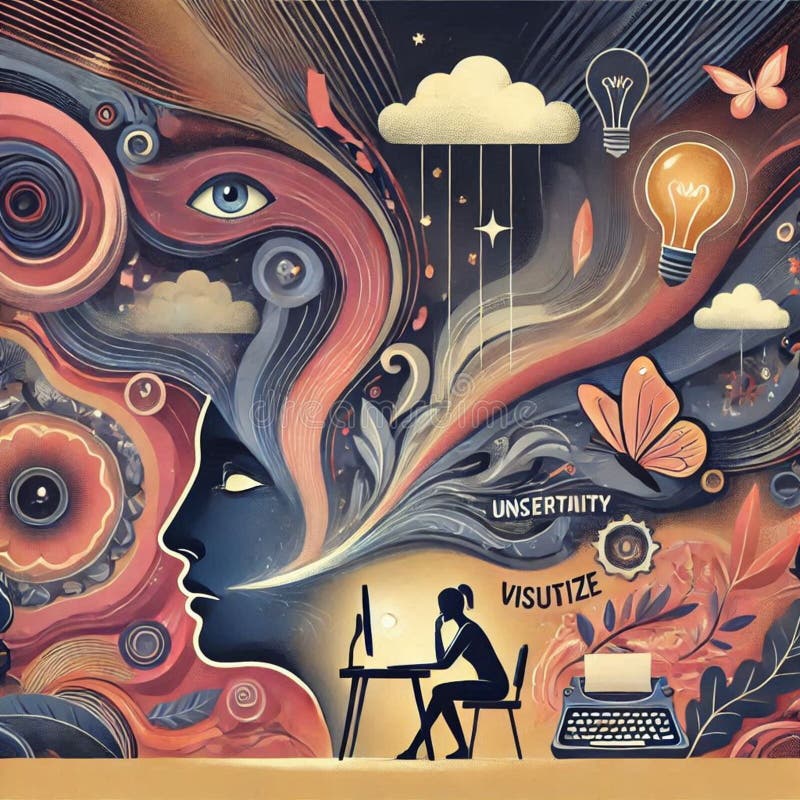 Creative Conceptual Artwork Depicting Visualization and Inspiration in ...